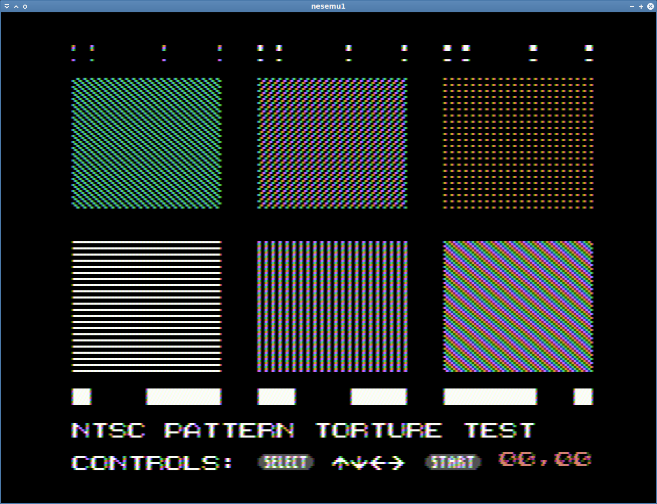 NTSC Pattern Torture Test ROM Nesdev